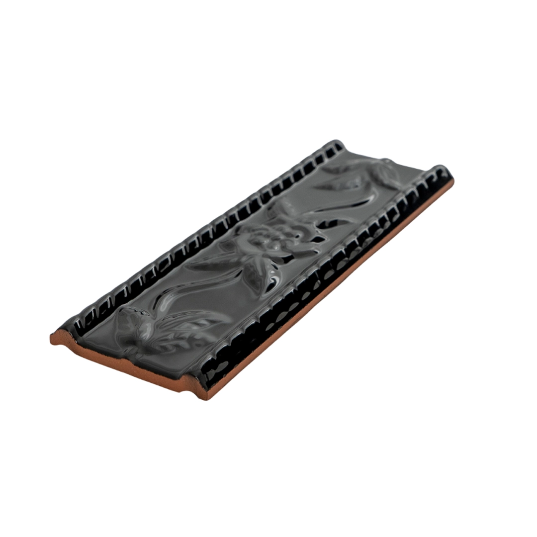 The Listello Collection - Gloss Black - 70 X 200mm Listello Nerina ...